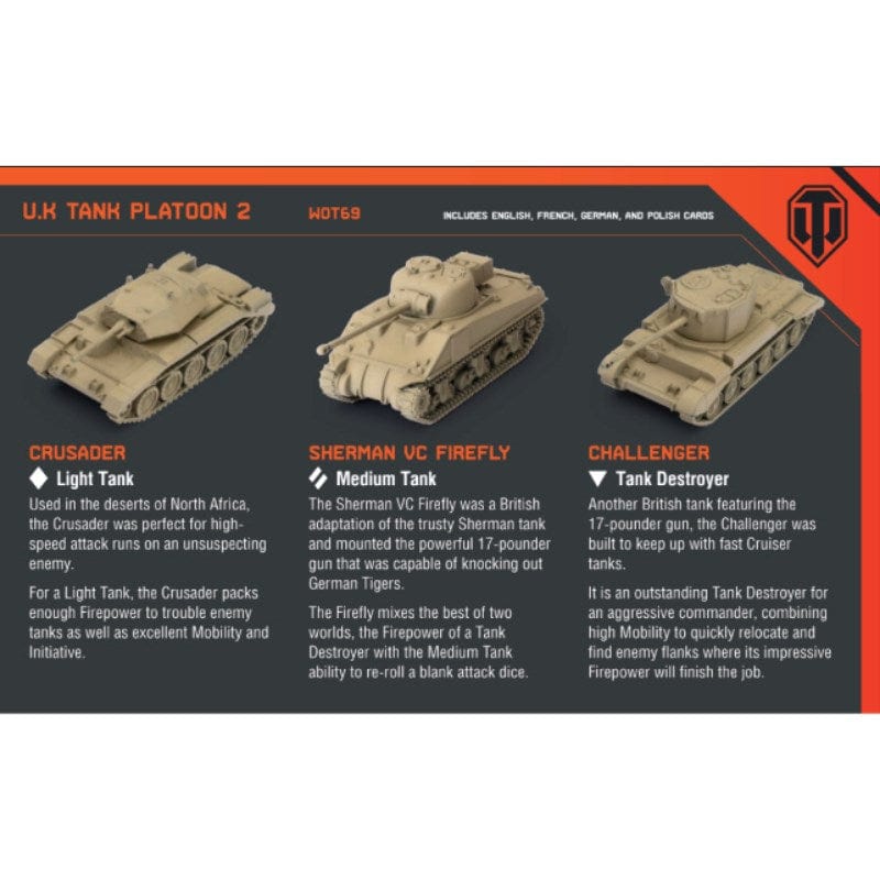 World Of Tanks Miniatures Game - U.K. Tank Platoon (Crusader, Sherman ...