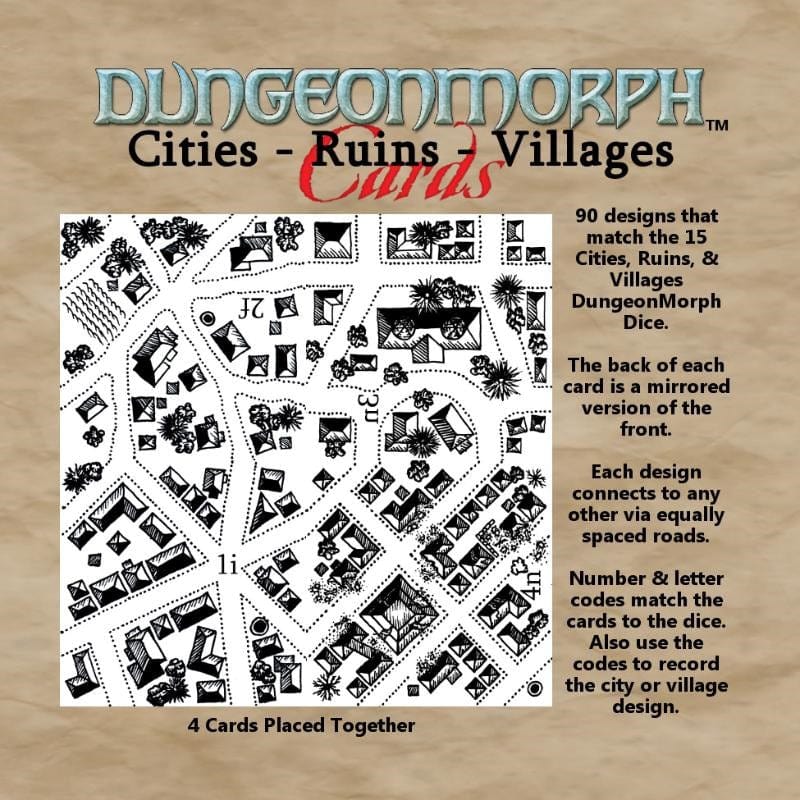 DungeonMorph - RPG Cards - Cities Ruins & Villages – Gumnut